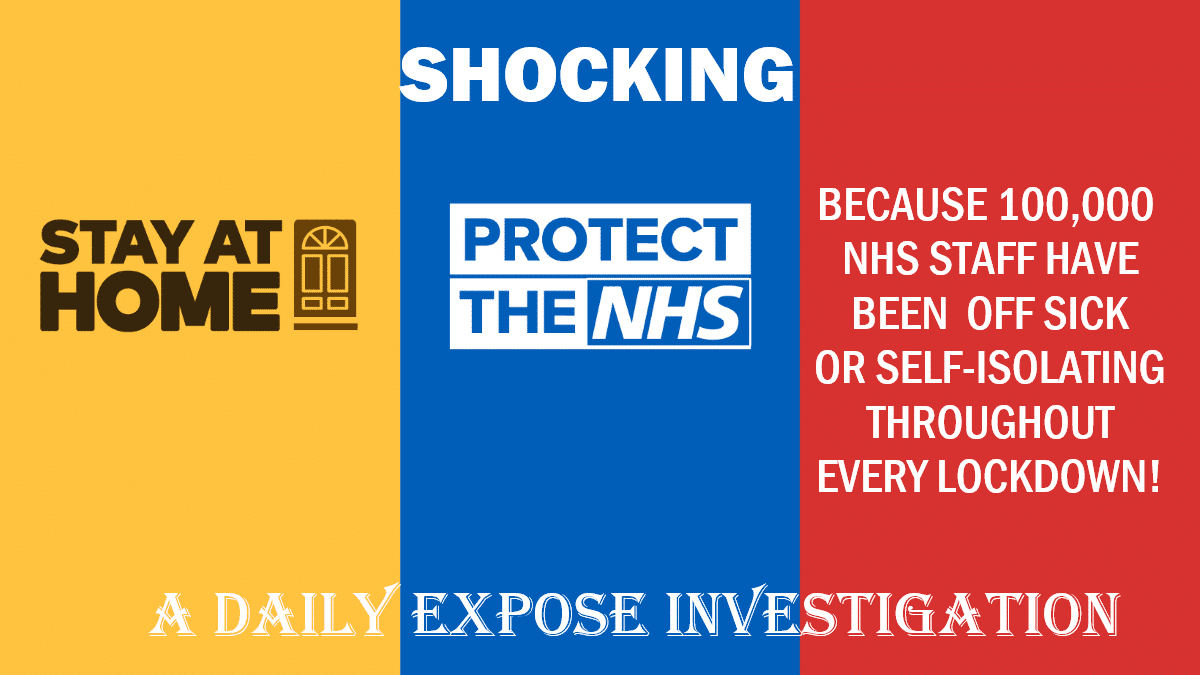 Stay home > To protect the NHS > Because 100K NHS Staff are off “sick ...