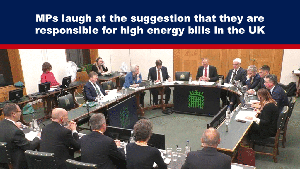 MPs laugh at the suggestion that they are responsible for high energy ...